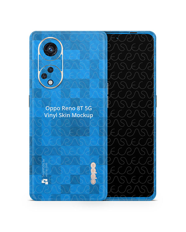Oppo Reno 8T 5G (2023) PSD Skin Mockup Template — VecRas
