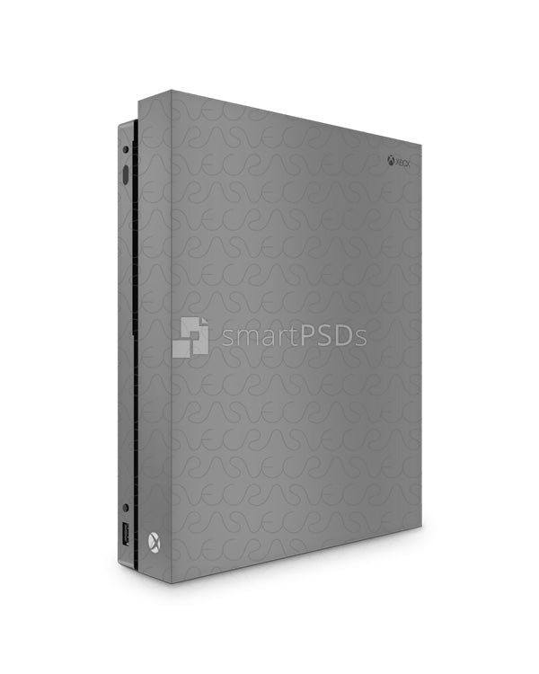 Microsoft Xbox One X Console 2017 Vinyl Skin Design Mockup (4 Views ...