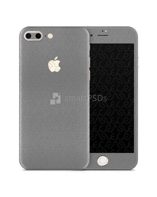 Apple iPhone 7 Plus Mobile Skin Design Template Front-Back — VecRas