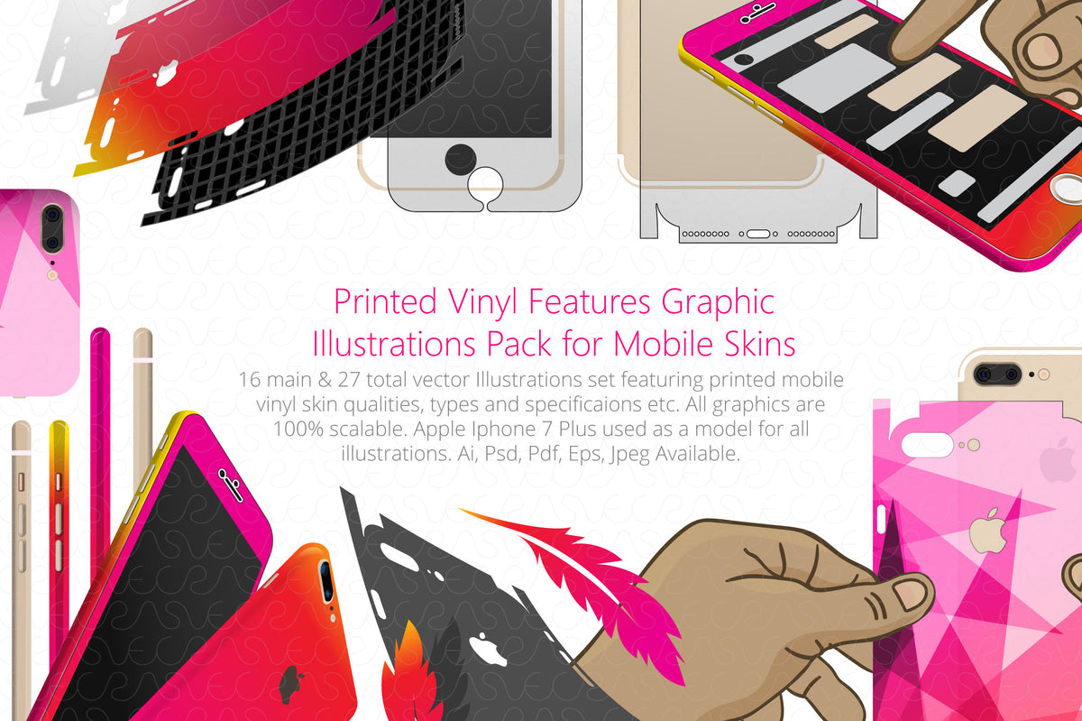Vinyl Skins Feature Graphics Illustrations Pack — VecRas