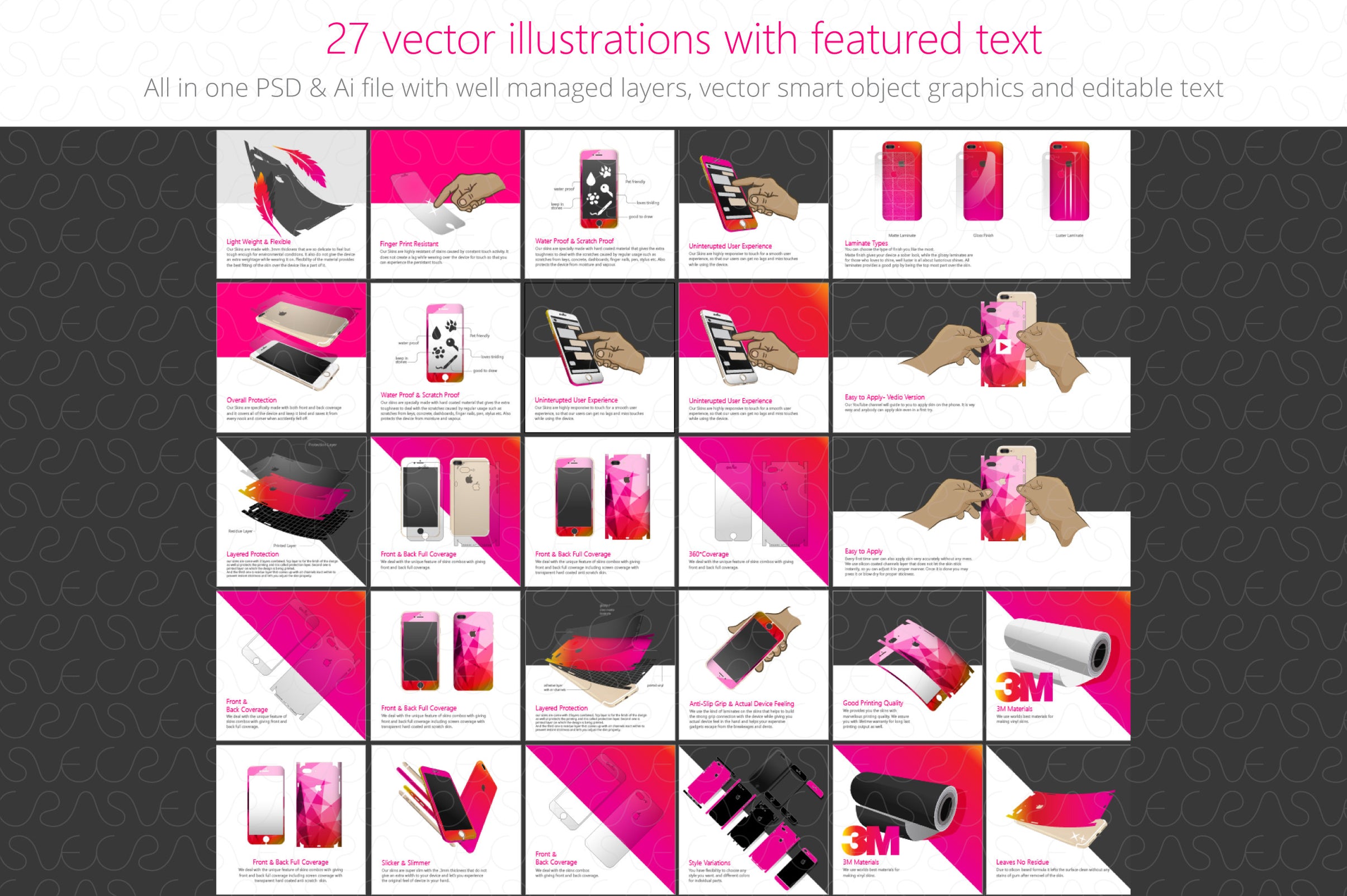 Vinyl Skins Feature Graphics Illustrations Pack — VecRas