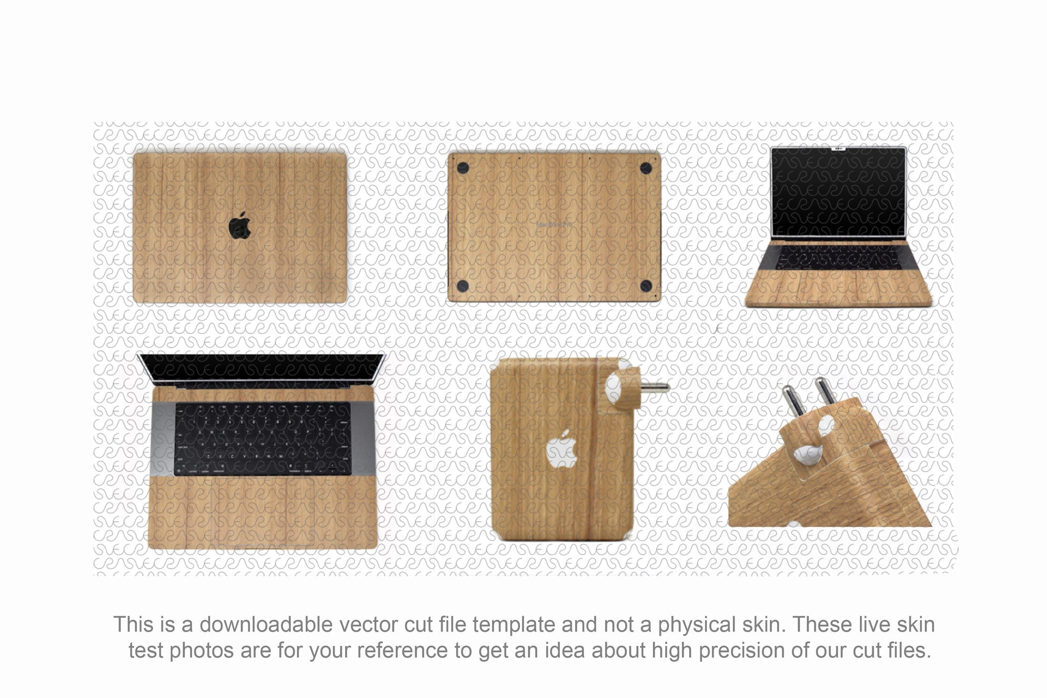 Vinyl Ready Vector Cut File Templates for MacBook Skins in Ai, PLT, EPS ...