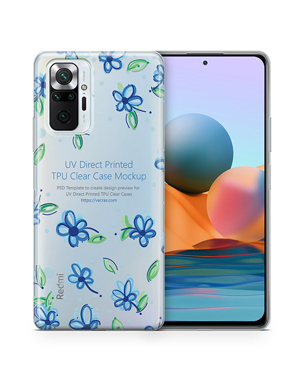 Redmi Note 10 Pro (2021) TPU Clear Case Mockup — VecRas