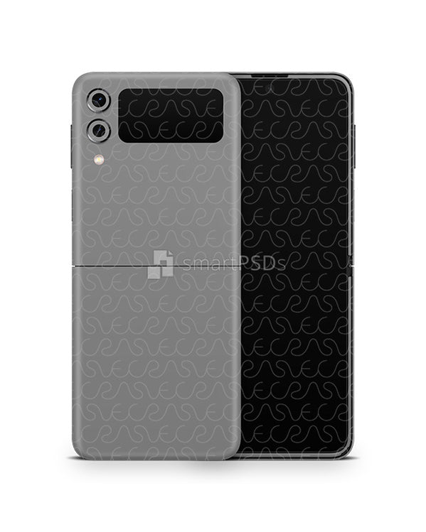 Samsung Galaxy Z Flip 3 5G (2021) PSD Skin Mockup Template — VecRas