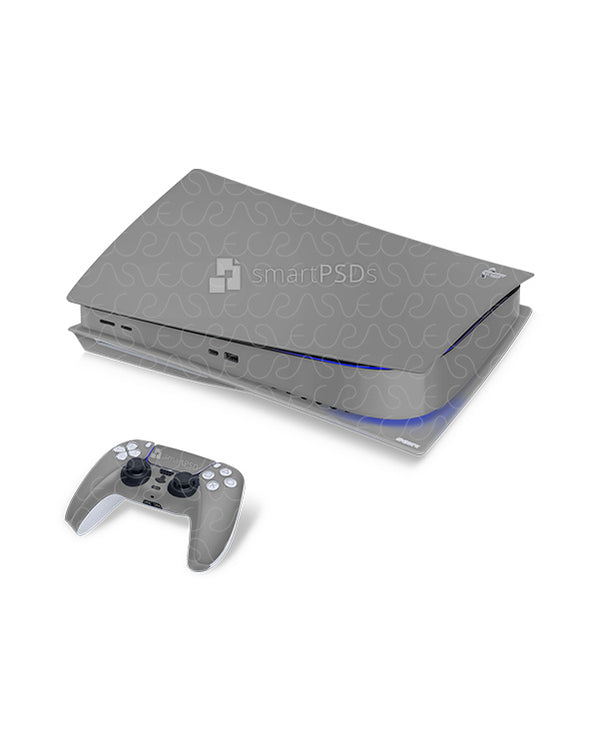 Sony PS5 Disc Console (2020) Vinyl Skin Mockup PSD Template — VecRas