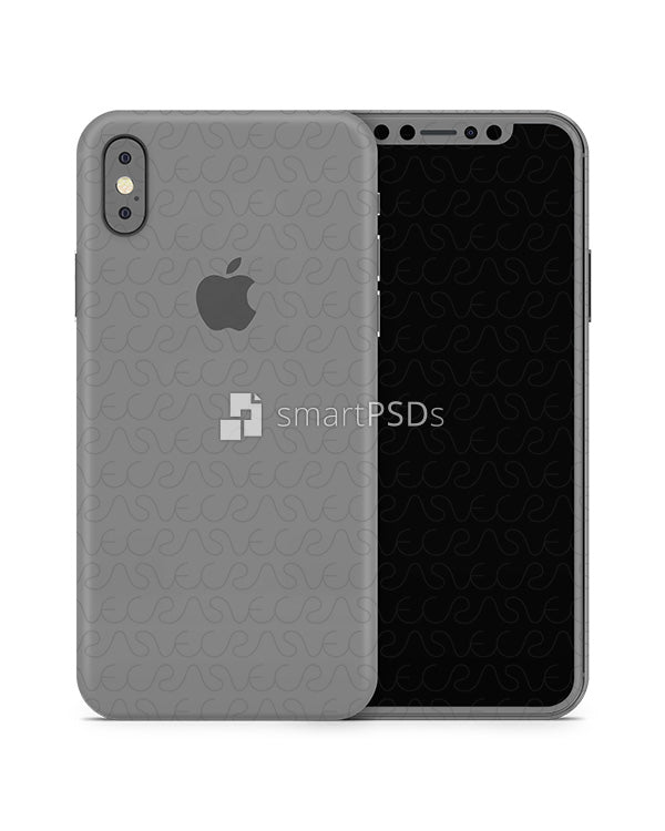 Apple iPhone X Vinyl Skin Design Mockup 2017 (4 Views) — VecRas