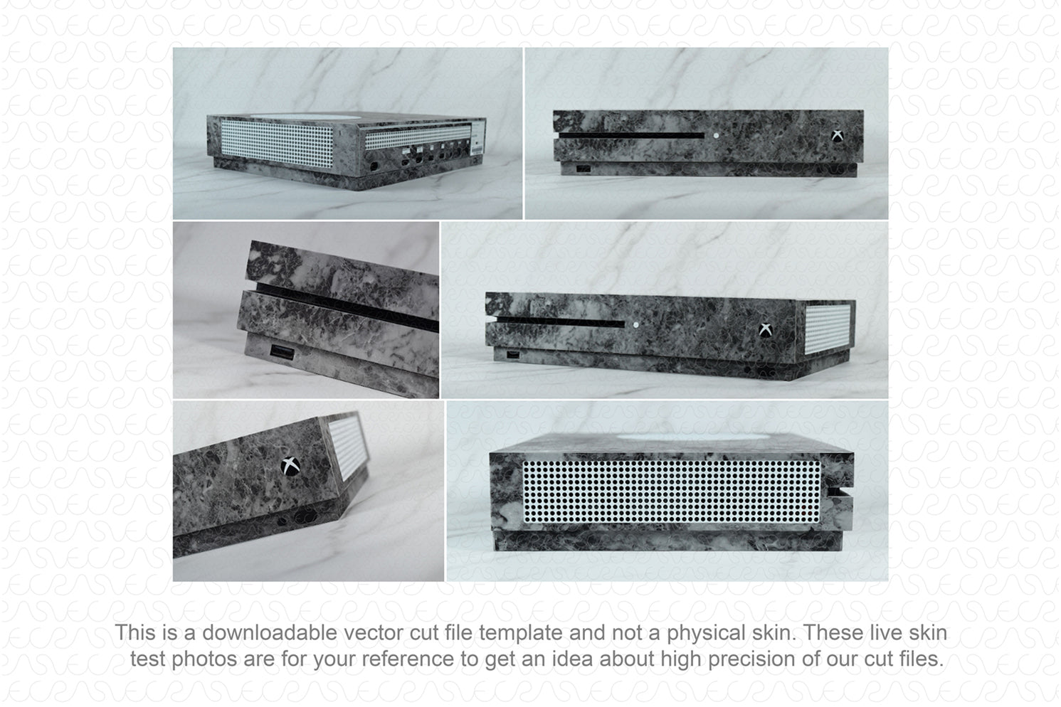 Microsoft Xbox One S (V1) Gaming Console Skin CutFile Vector Template ...