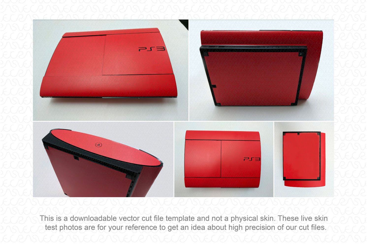 Sony PS3 Super Slim Gaming Console Skin CutFile Vector Template Full ...