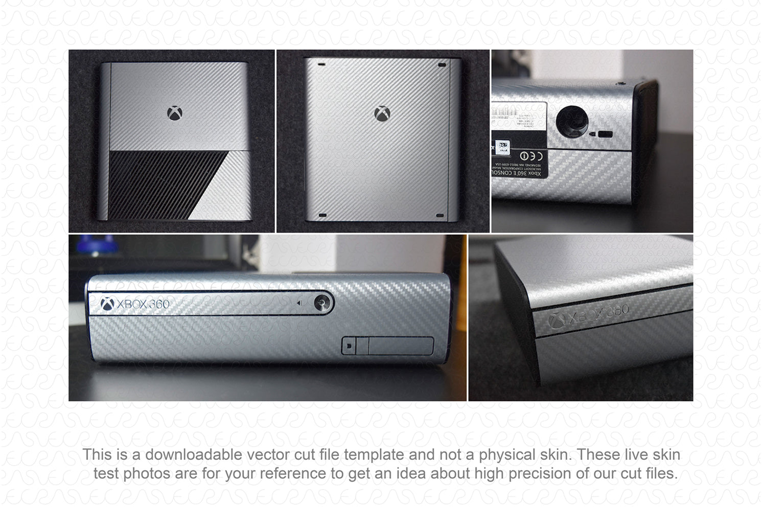 Xbox 360 Elite Gaming Console Skin CutFile Vector Template Full Wrap ...