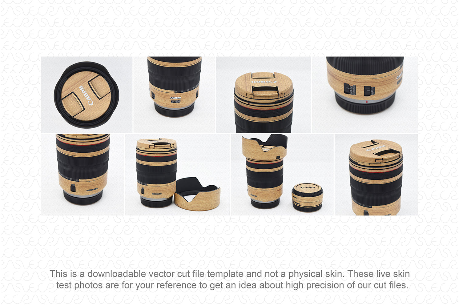Canon RF 24-105mm F/4 L IS USM Lens Skin CutFile Vector Template Full ...