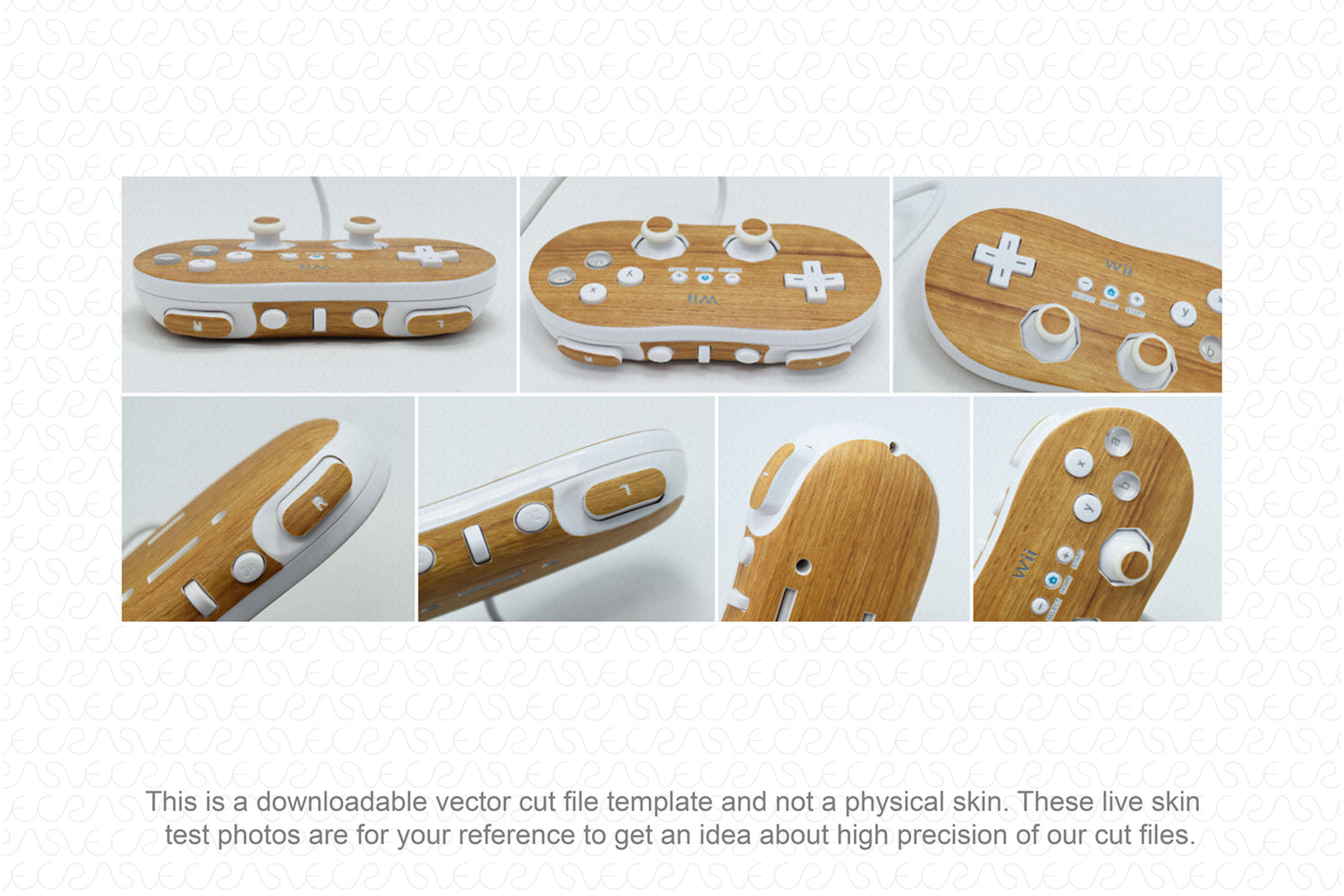 Nintendo Wii Classic Controller Skin CutFile Vector Template Full Wrap ...