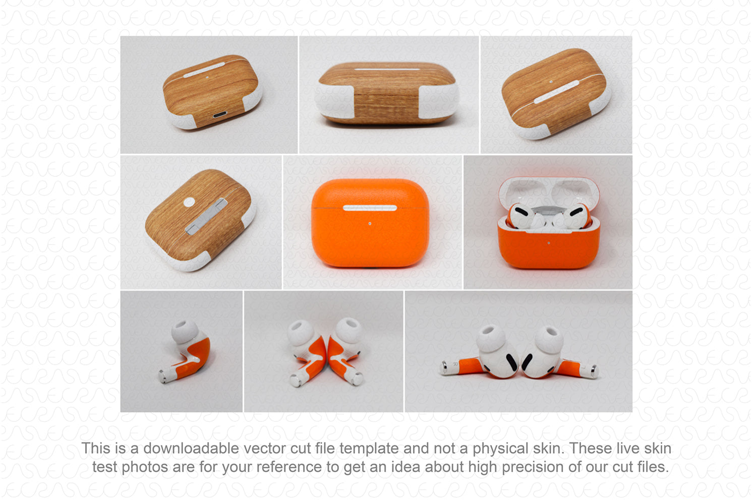 Apple AirPods Pro (2019) Skin CutFile Vector Template Full Wrap SVG ...