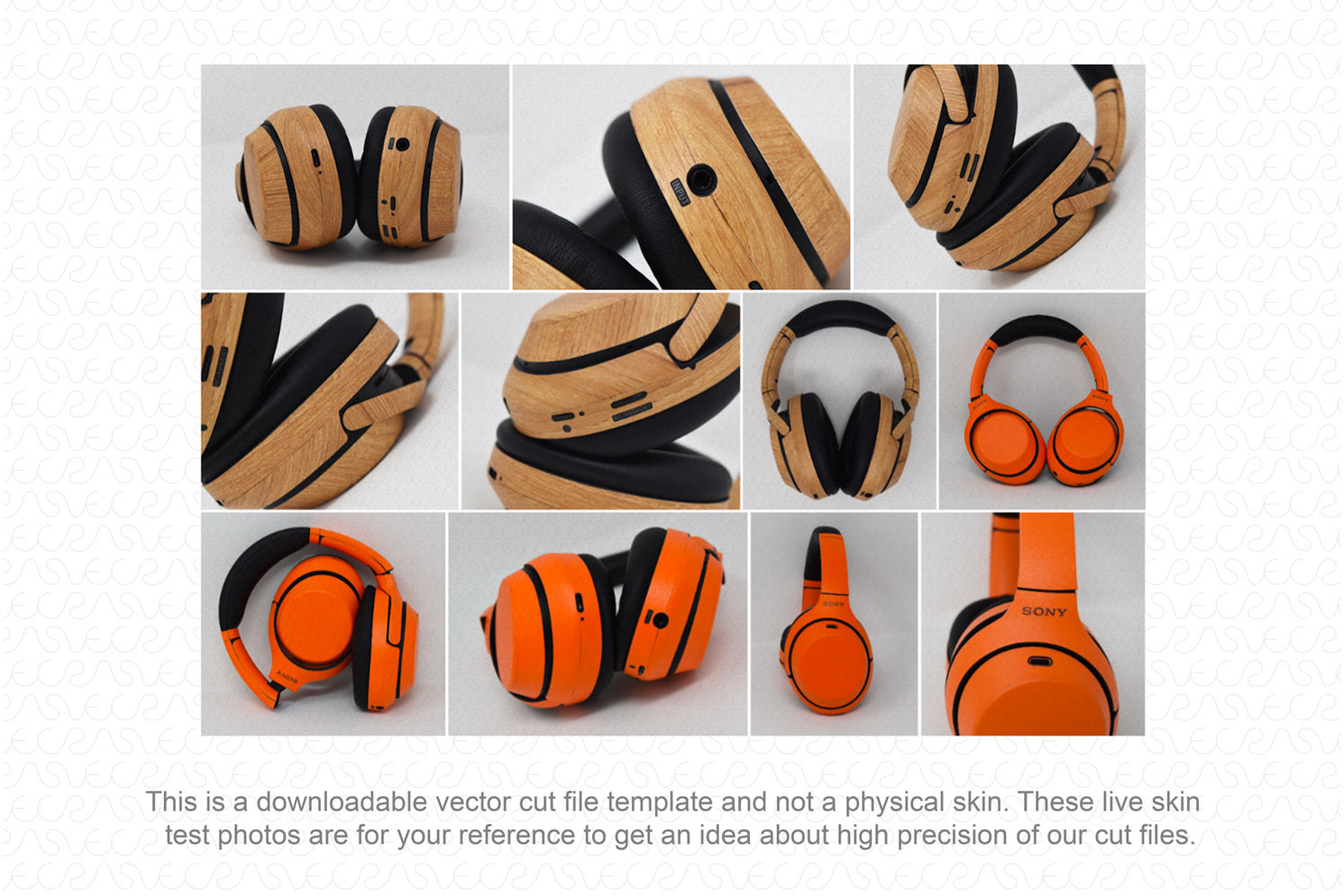 Sony WH-1000XM3 Wireless Headset 2019 Skin CutFile Vector Template Full ...