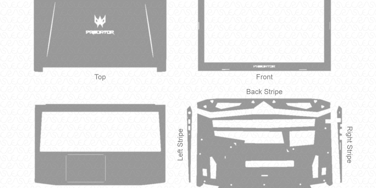 Acer Predator Helios 300 -15.6” (2018) Skin CutFile Vector Template ...