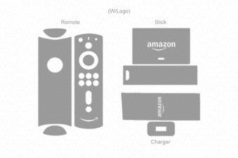 Amazon Fire TV Stick 4K (2019) with Voice Remote & Power Adaptor Skin ...