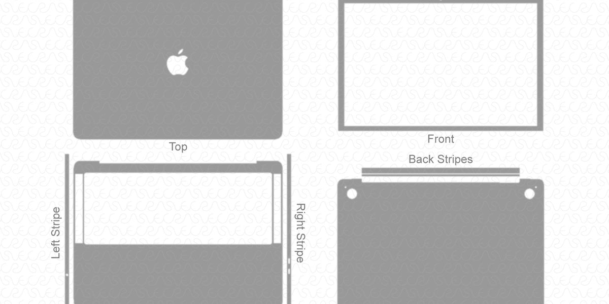 MacBook Pro 13” Non-TouchBar (2016-17) Skin CutFile Vector Template ...
