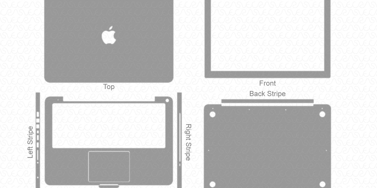 MacBook Pro 13” (2008) Skin CutFile Vector Template Full Wrap SVG — VecRas