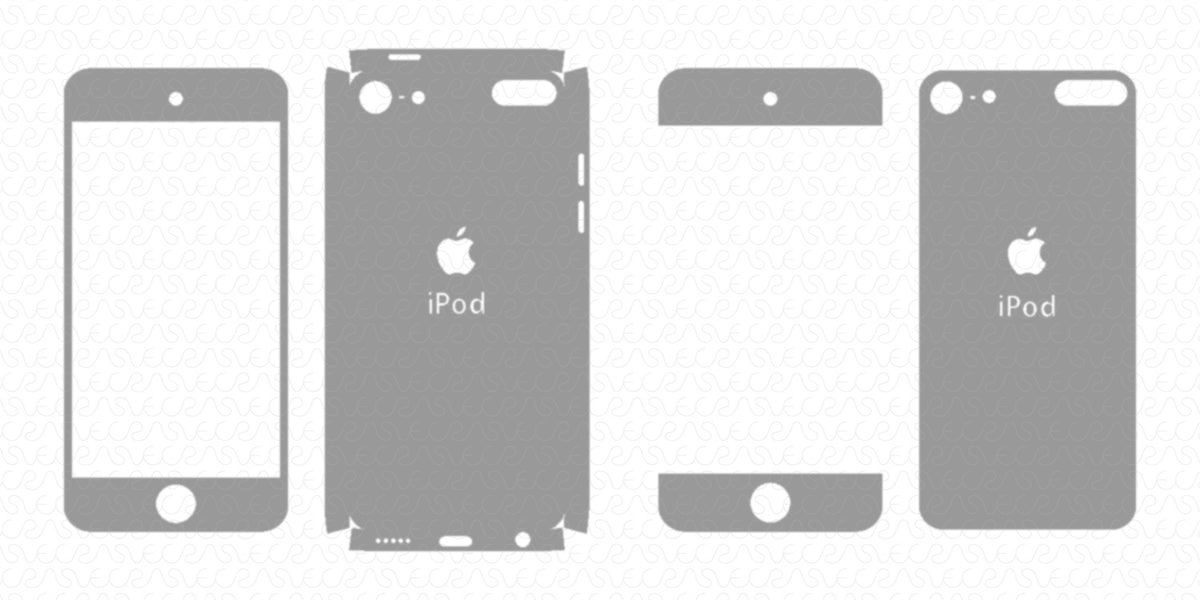 Apple iPod Touch 6 (2015) Skin CutFile Vector Template Full Wrap SVG ...