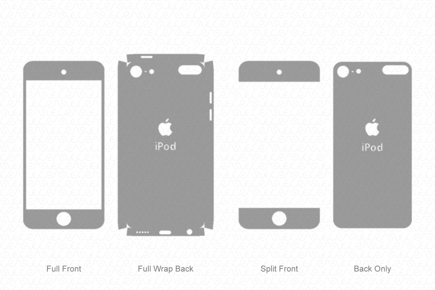 Apple iPod Touch 6 (2015) Skin CutFile Vector Template Full Wrap SVG ...