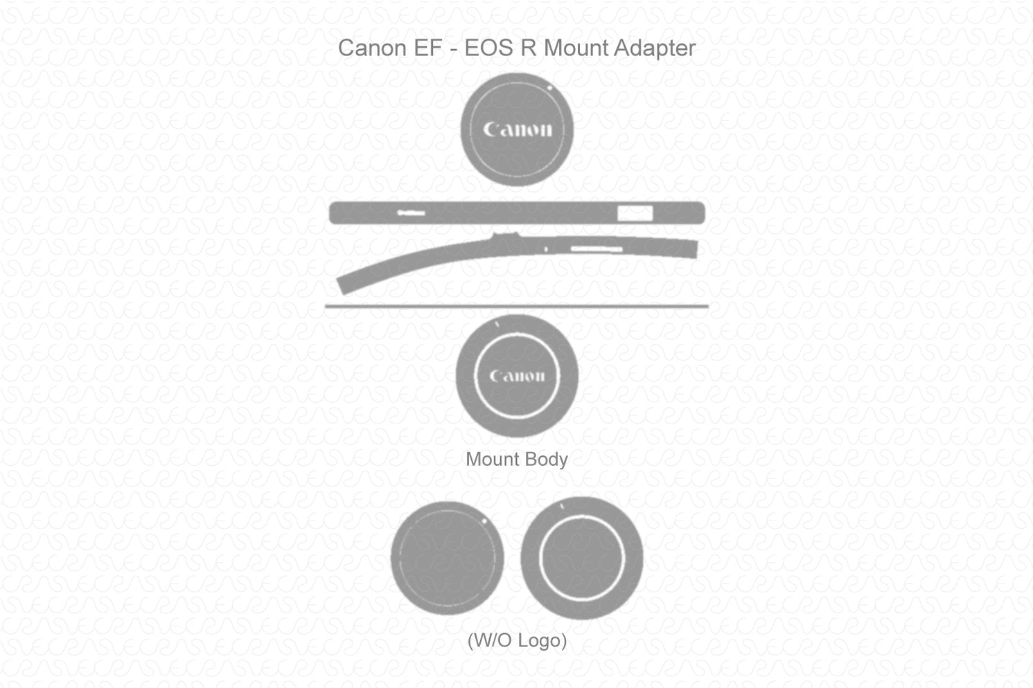 Canon EF-EOS R Mount Adapter Skin CutFile Vector Template Full Wrap SVG ...