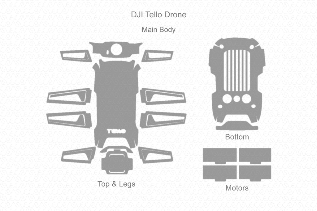 Cut Ready Vector Cut File Templates for DJI / Drone Skins in Ai, PLT ...
