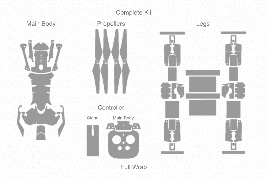 Cut Ready Vector Cut File Templates for DJI / Drone Skins in Ai, PLT ...