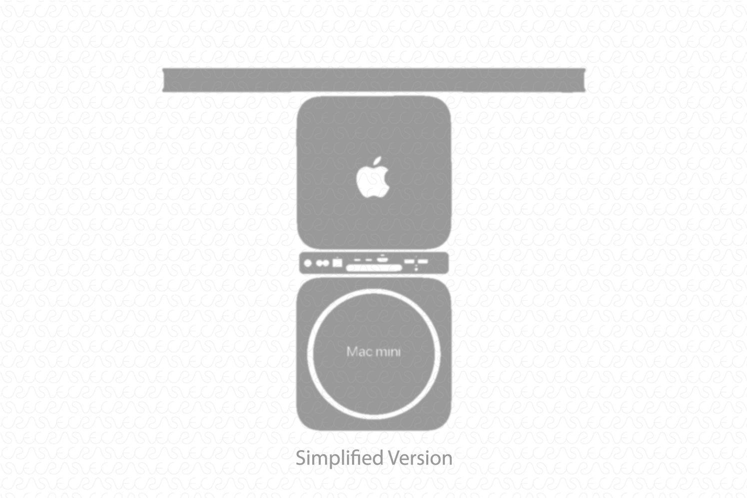 Vinyl Ready Vector Cut File Templates for Apple iMac / Mac Mini Skins ...