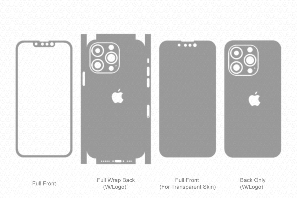 Vinyl Ready Vector Cut File Templates for Apple iPhone Skins in Ai, PLT ...