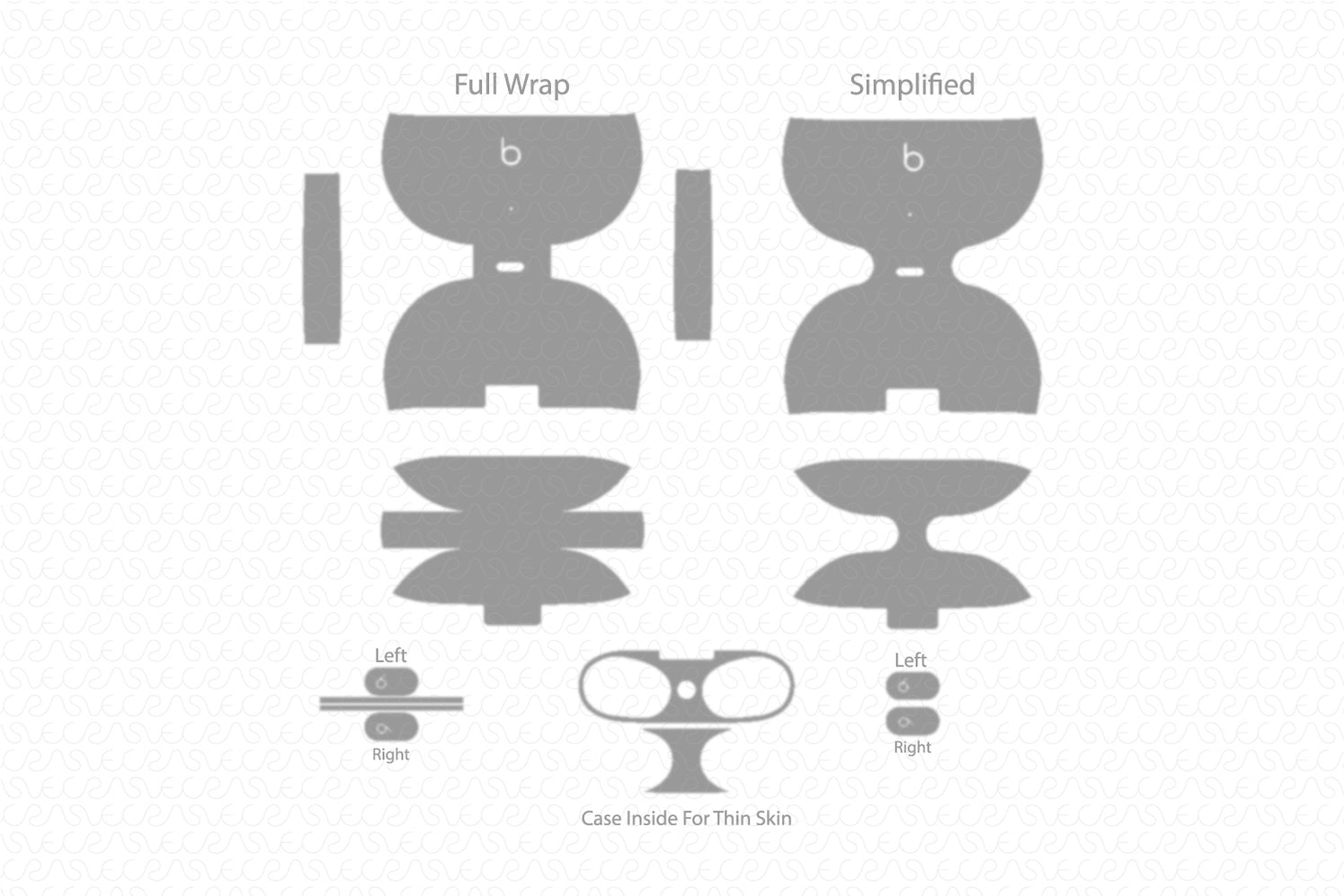 Vinyl Ready Vector Cut File Templates for AirPods / Earbuds Skins in Ai ...
