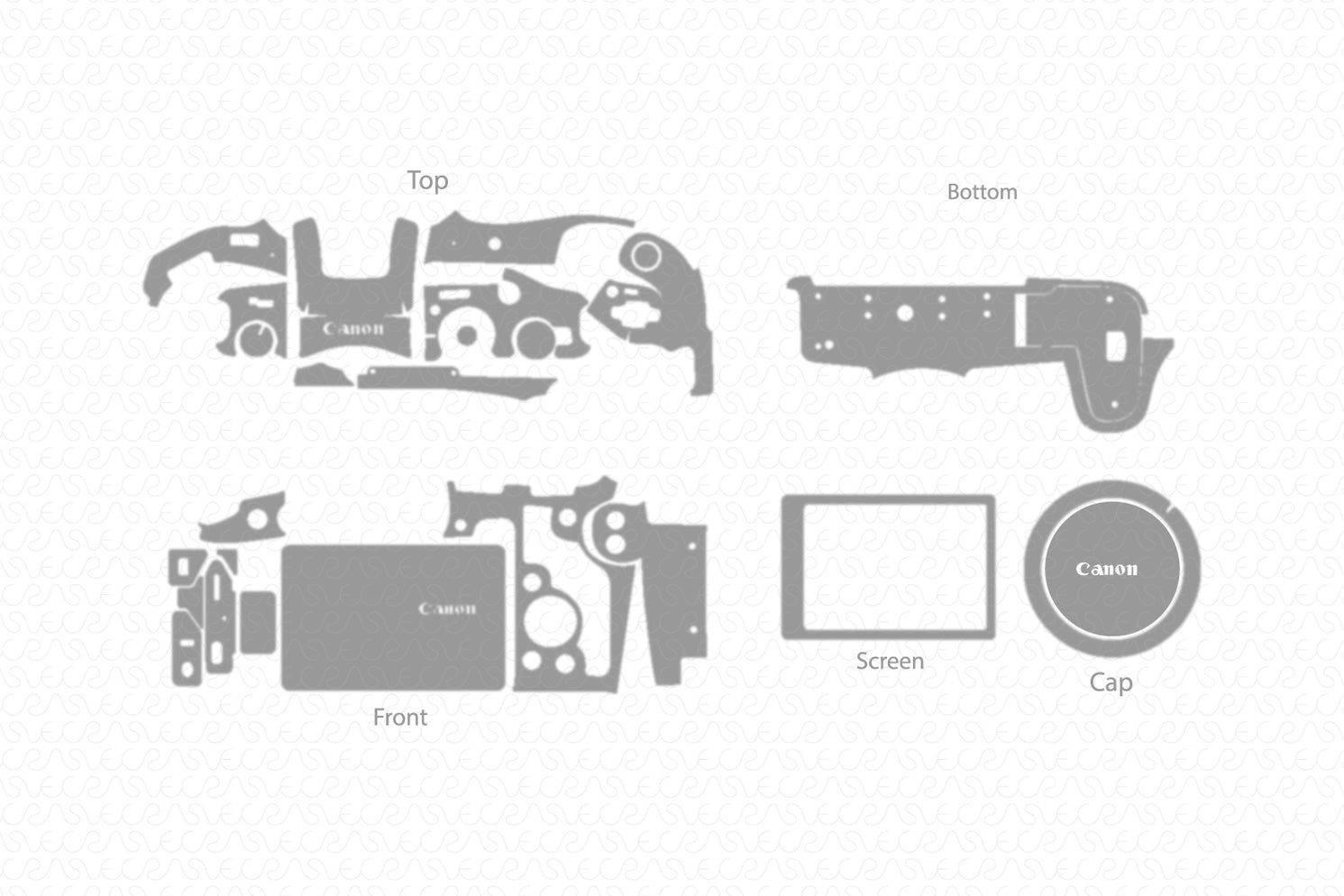 Canon EOS RP Skin CutFile Vector Template Full Wrap SVG — VecRas