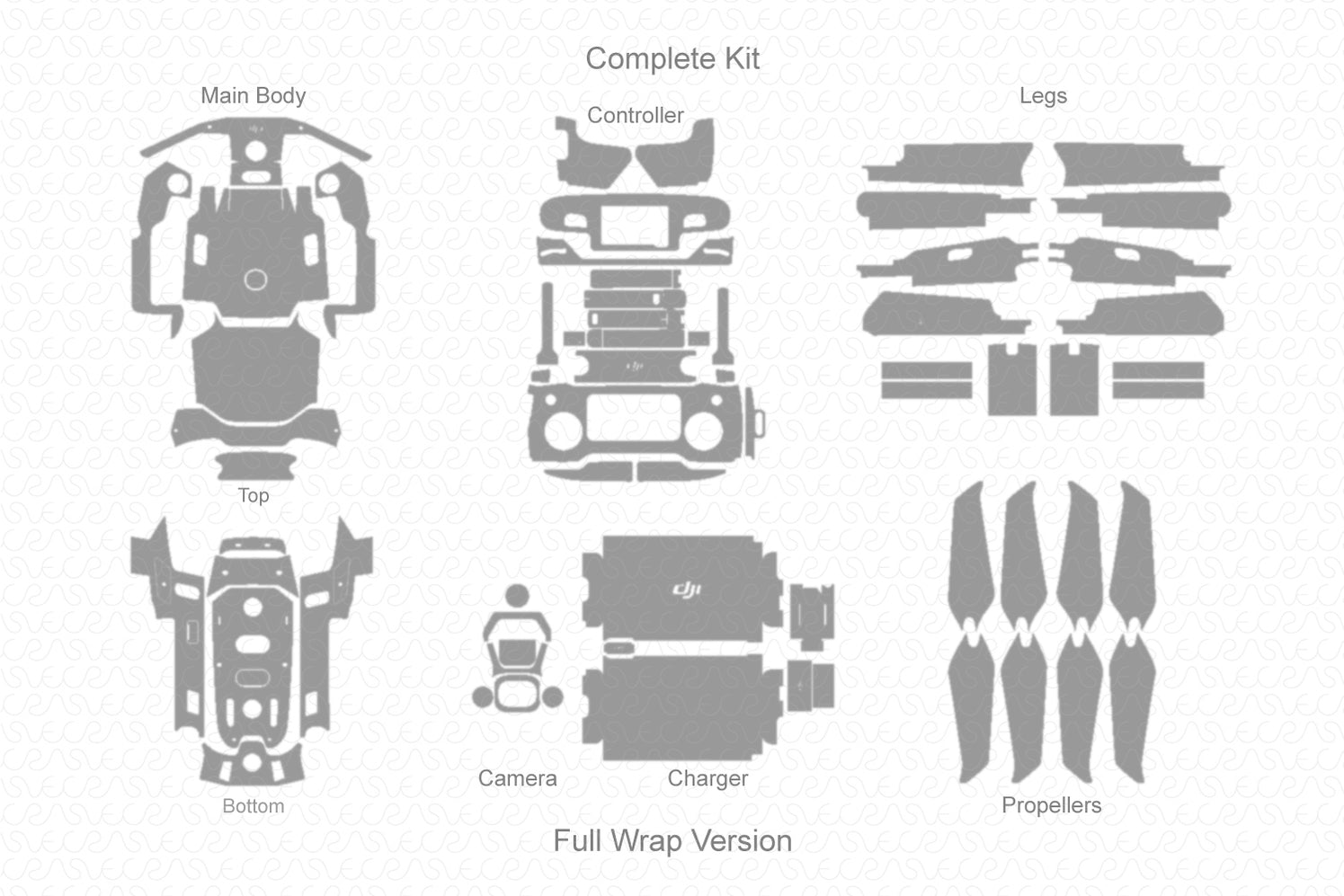 Cut Ready Vector Cut File Templates for DJI / Drone Skins in Ai, PLT ...