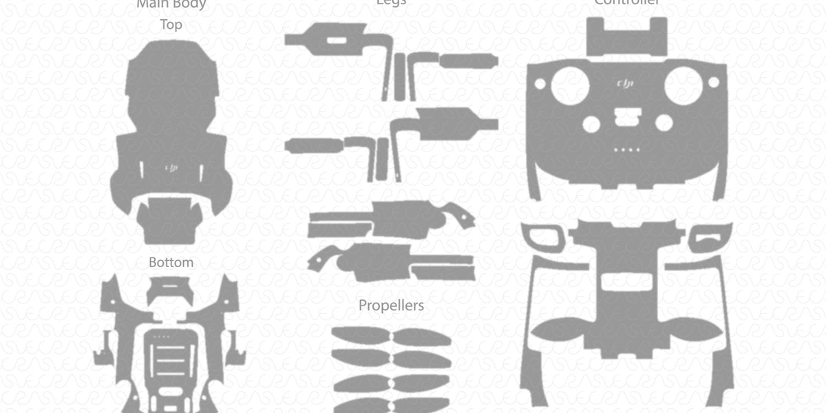 DJI Mavic Mini 2 Drone Skin CutFile Vector Template — VecRas