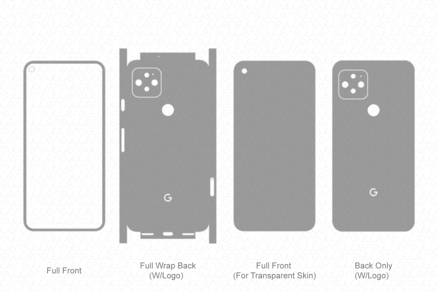 Google Pixel 5 Skin Template Vector 2020 — VecRas