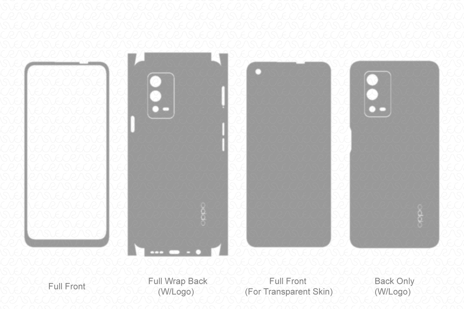 Oppo A55 Skin Template Vector 2021 — VecRas