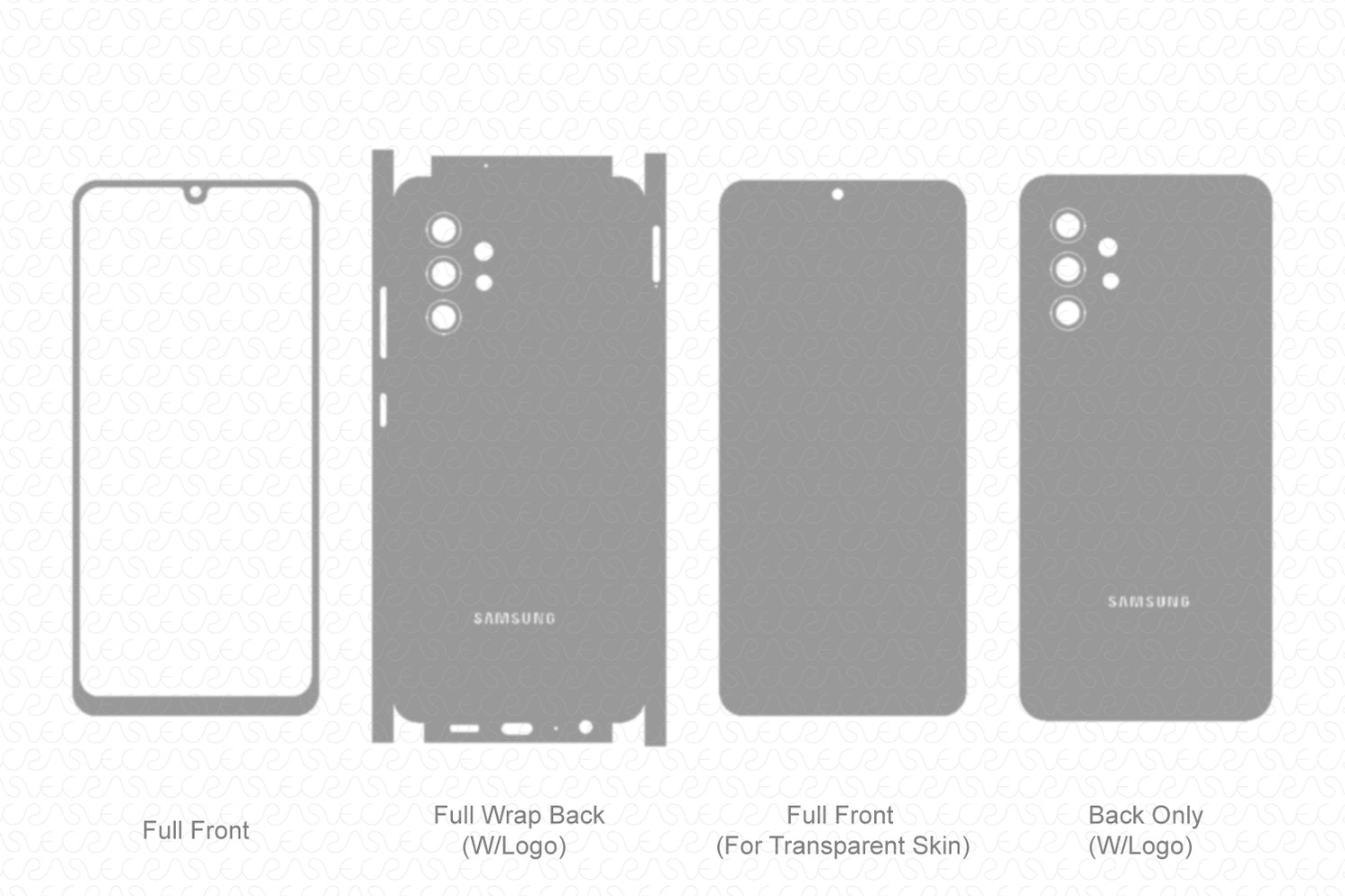 Galaxy A32 4G Skin CutFile Vector Template Full Wrap SVG — VecRas