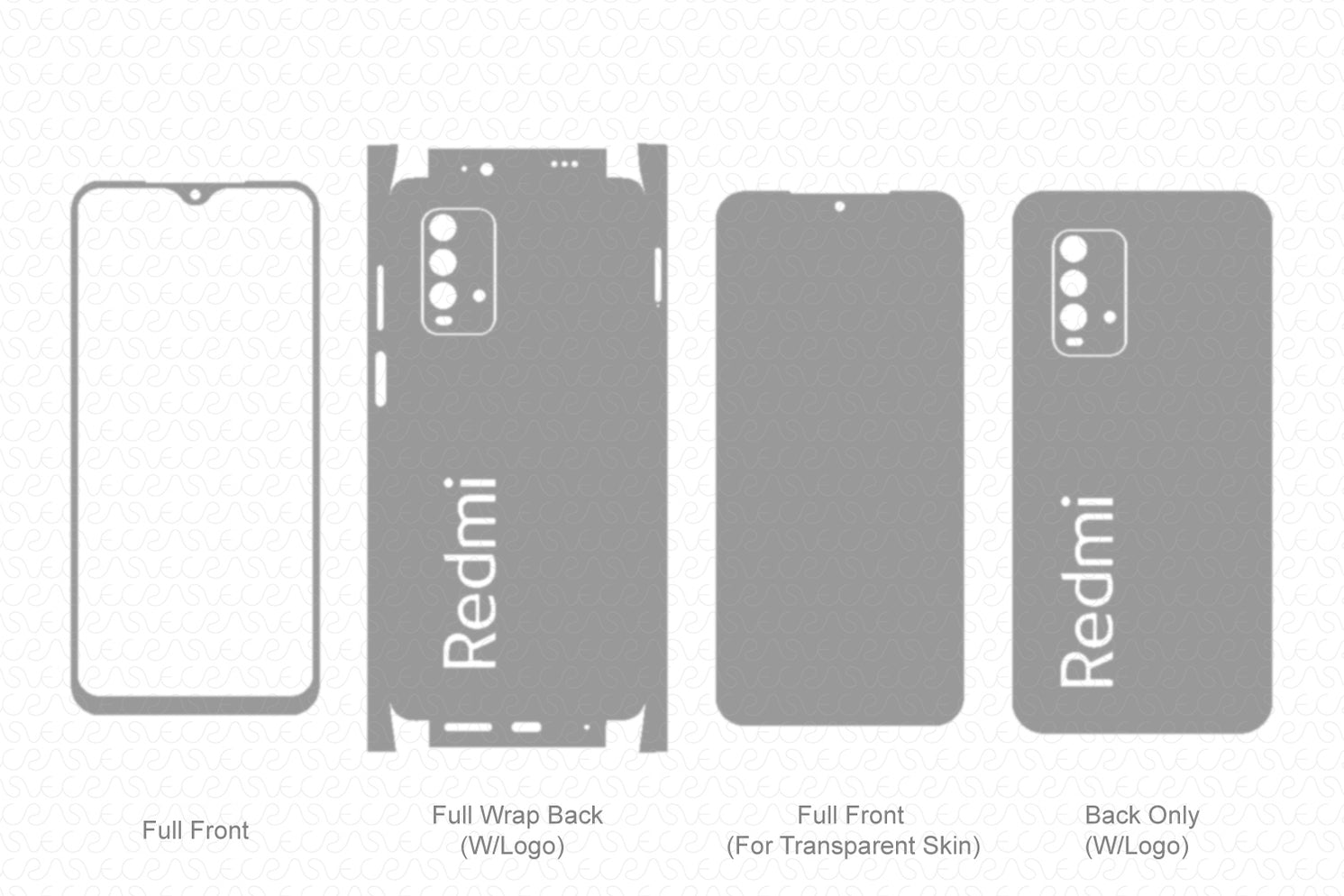 Redmi 9 Power (2020) Skin Template Vector — VecRas
