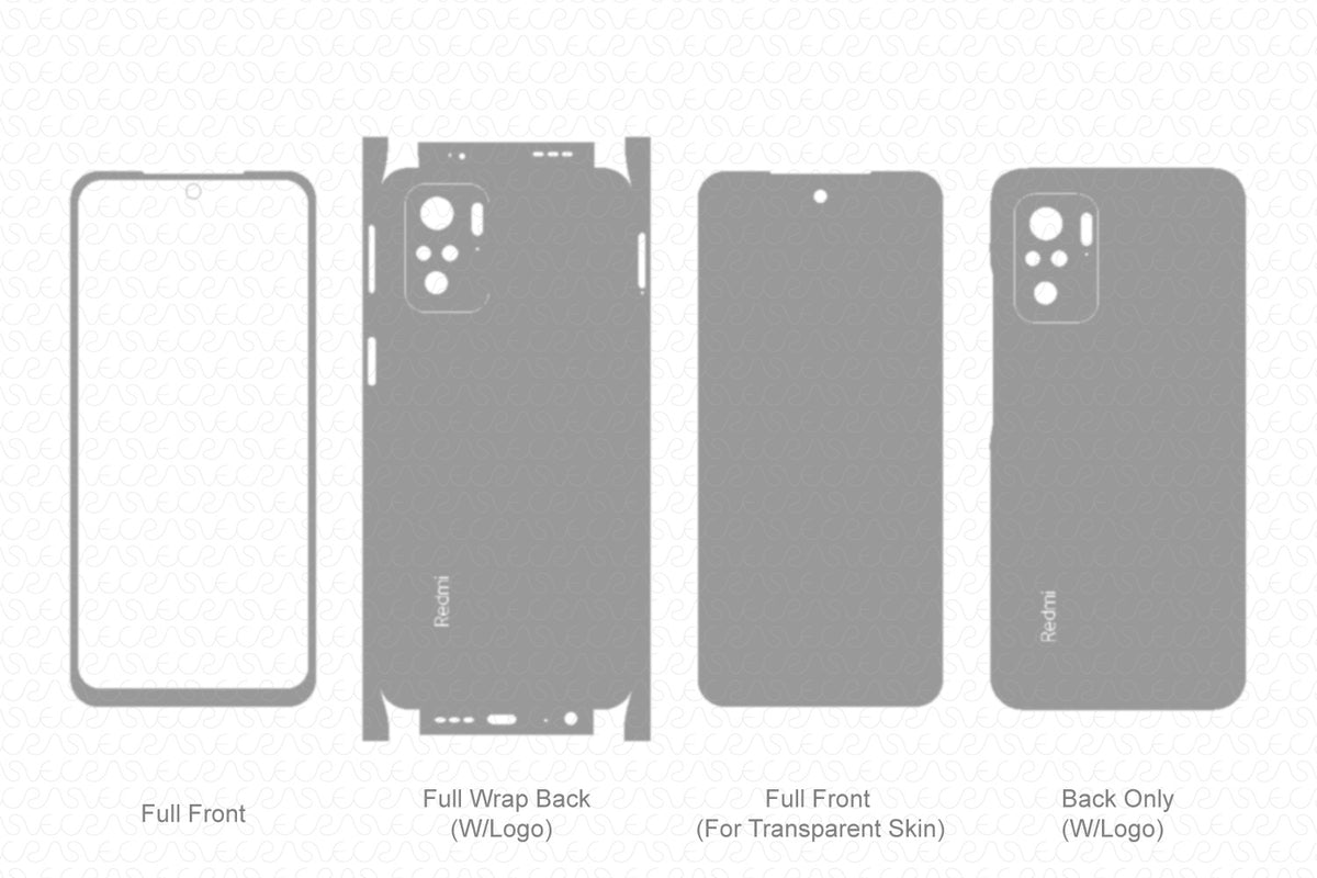 Xiaomi Redmi Note 10 Skin Template Vector 2021 — VecRas