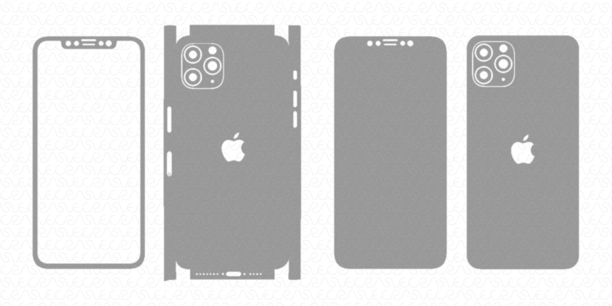 iPhone 11 Pro Max (2019) Skin CutFile Vector Template Full Wrap SVG ...