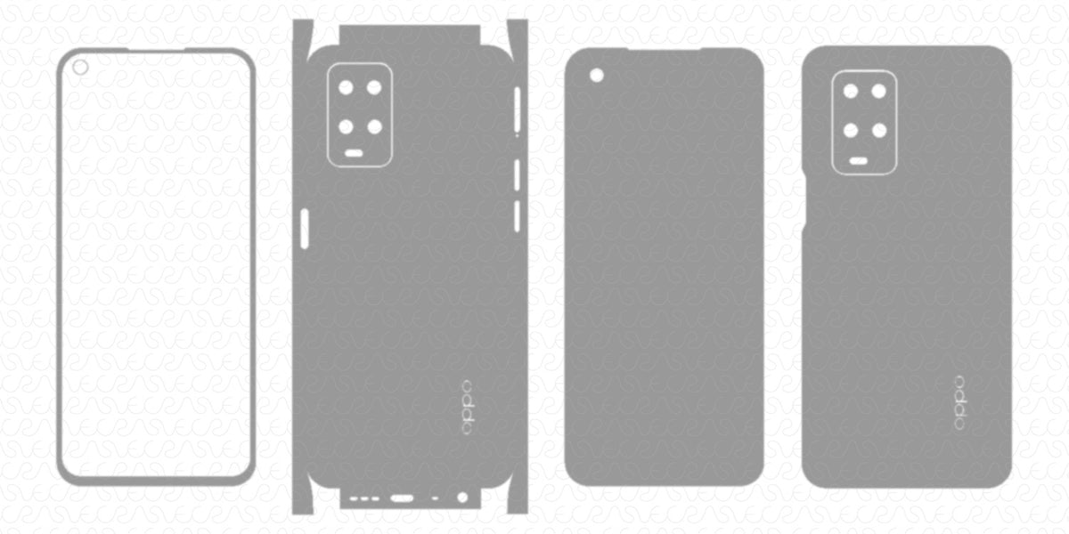 Oppo A54 Skin Template Vector 2021 — VecRas