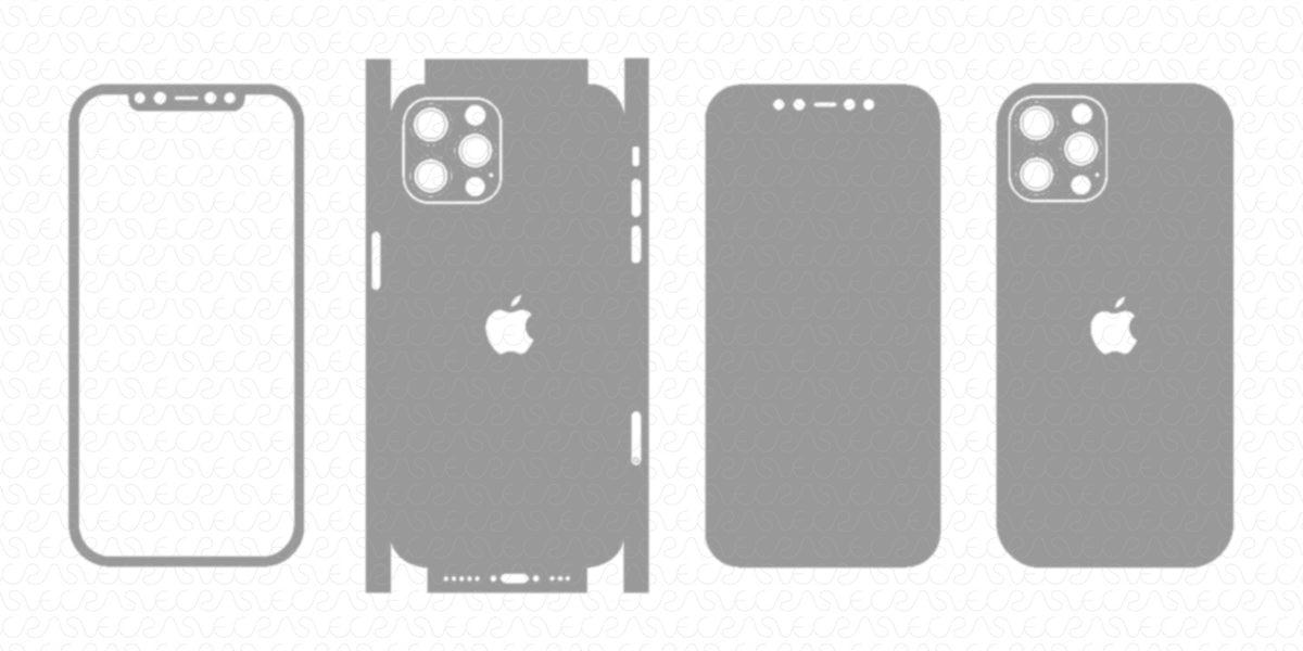 iPhone 12 Pro (2020) Skin CutFile Vector Template Full Wrap SVG — VecRas