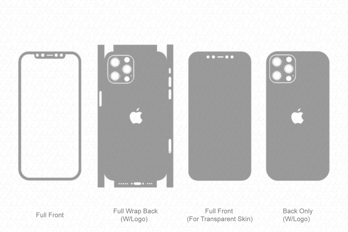 iPhone 12 Pro (2020) Skin CutFile Vector Template Full Wrap SVG — VecRas