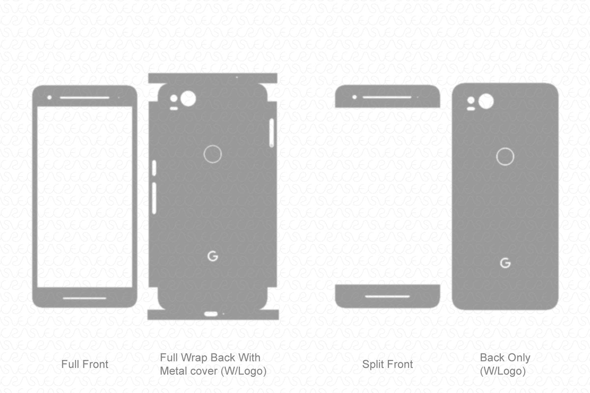 Pixel 2 (2017) Skin Template Vector — VecRas