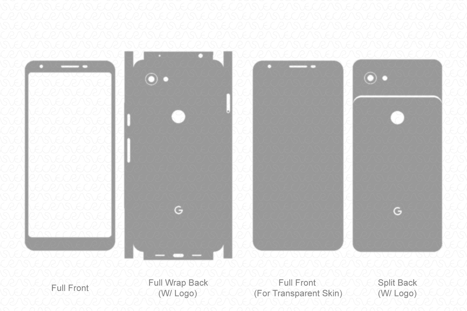 Vinyl Vector Cut File Templates for Google Pixel Skins in Ai, PLT, EPS ...