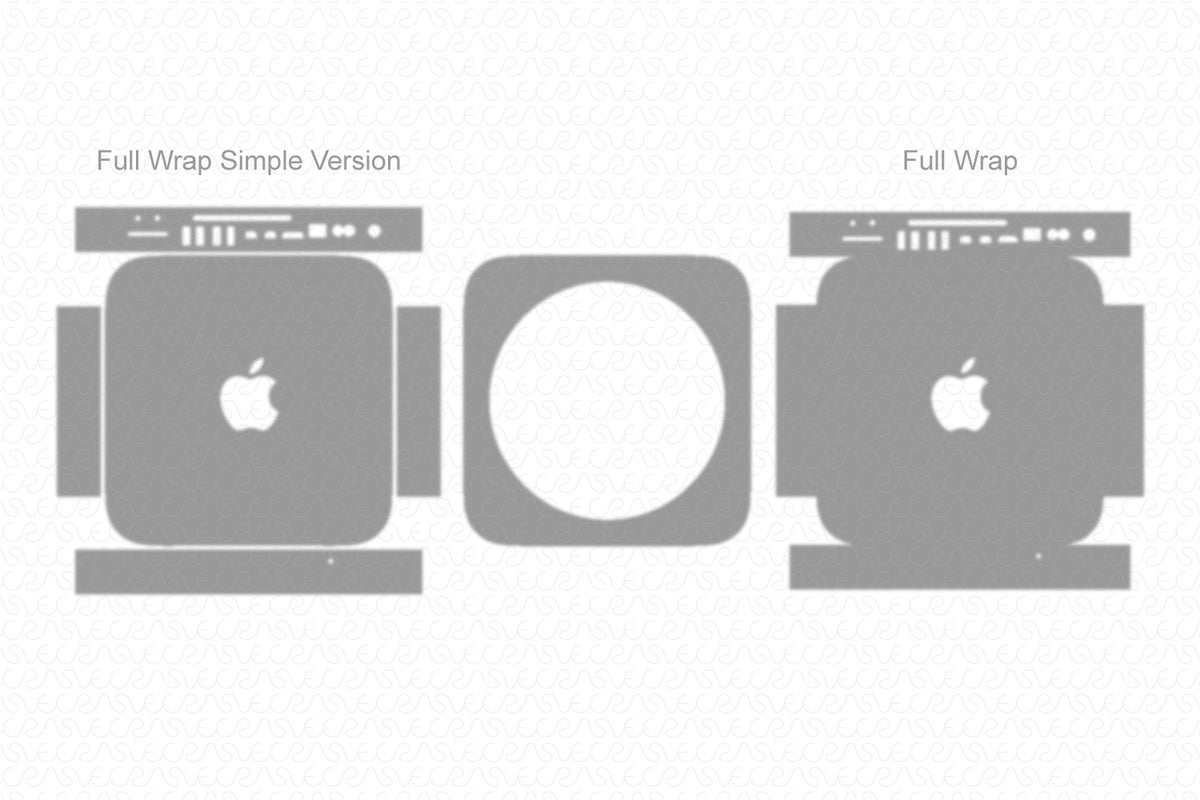 Apple Mac Mini 2014 Wrap Skin CutFile Vector Template Full Wrap SVG ...