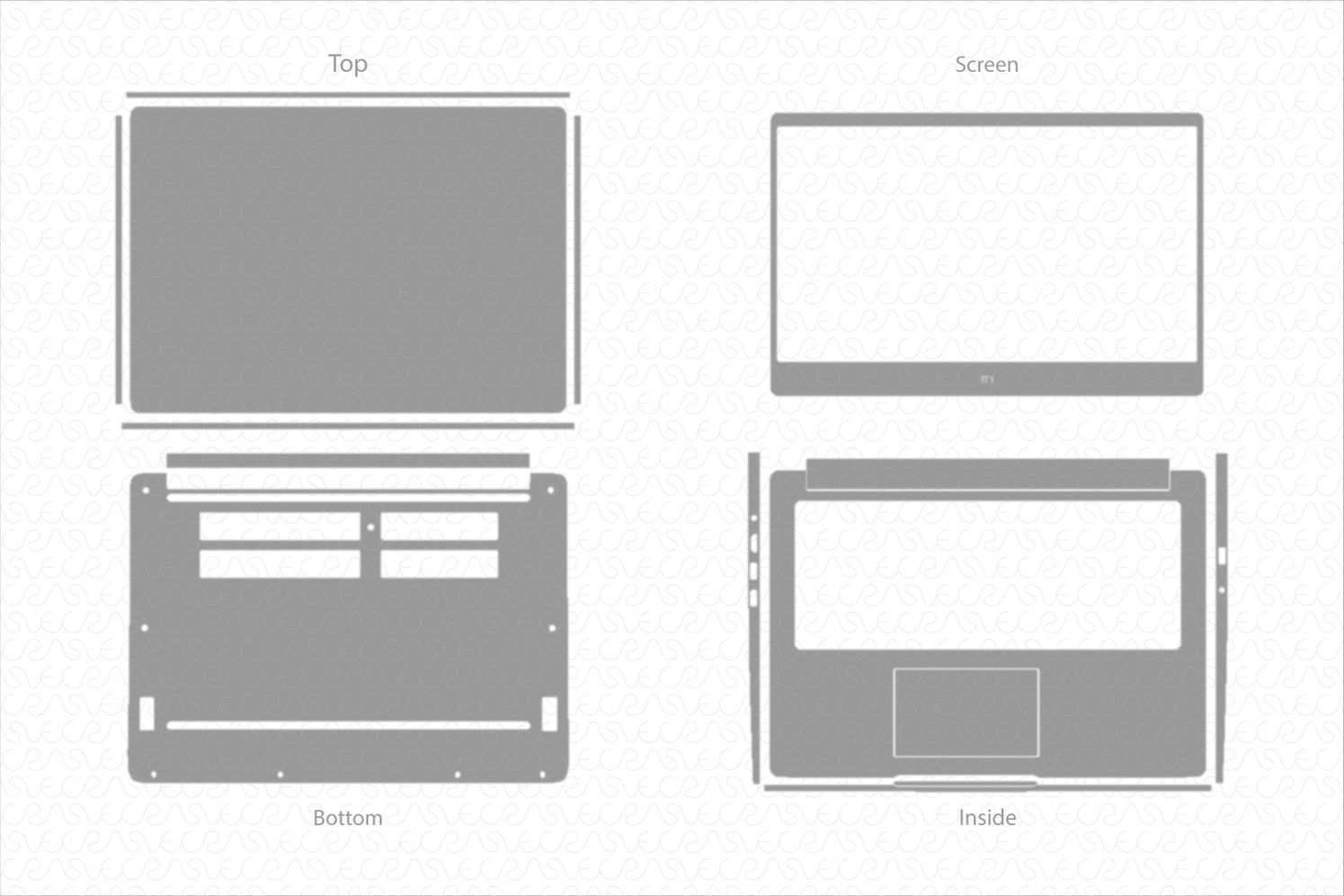 Vinyl Ready Vector Cut File Templates for Laptop Skins in Ai, PLT, EPS ...