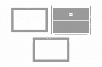 Microsoft Surface Pro 4 Skin CutFile Vector Template Full Wrap SVG — VecRas