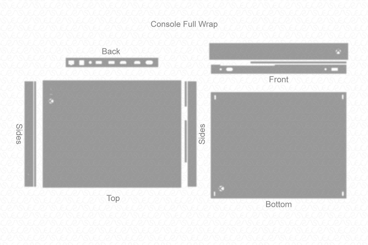 Vinyl Ready Vector Cut File Templates for Xbox Gaming Skins in Ai, PLT ...