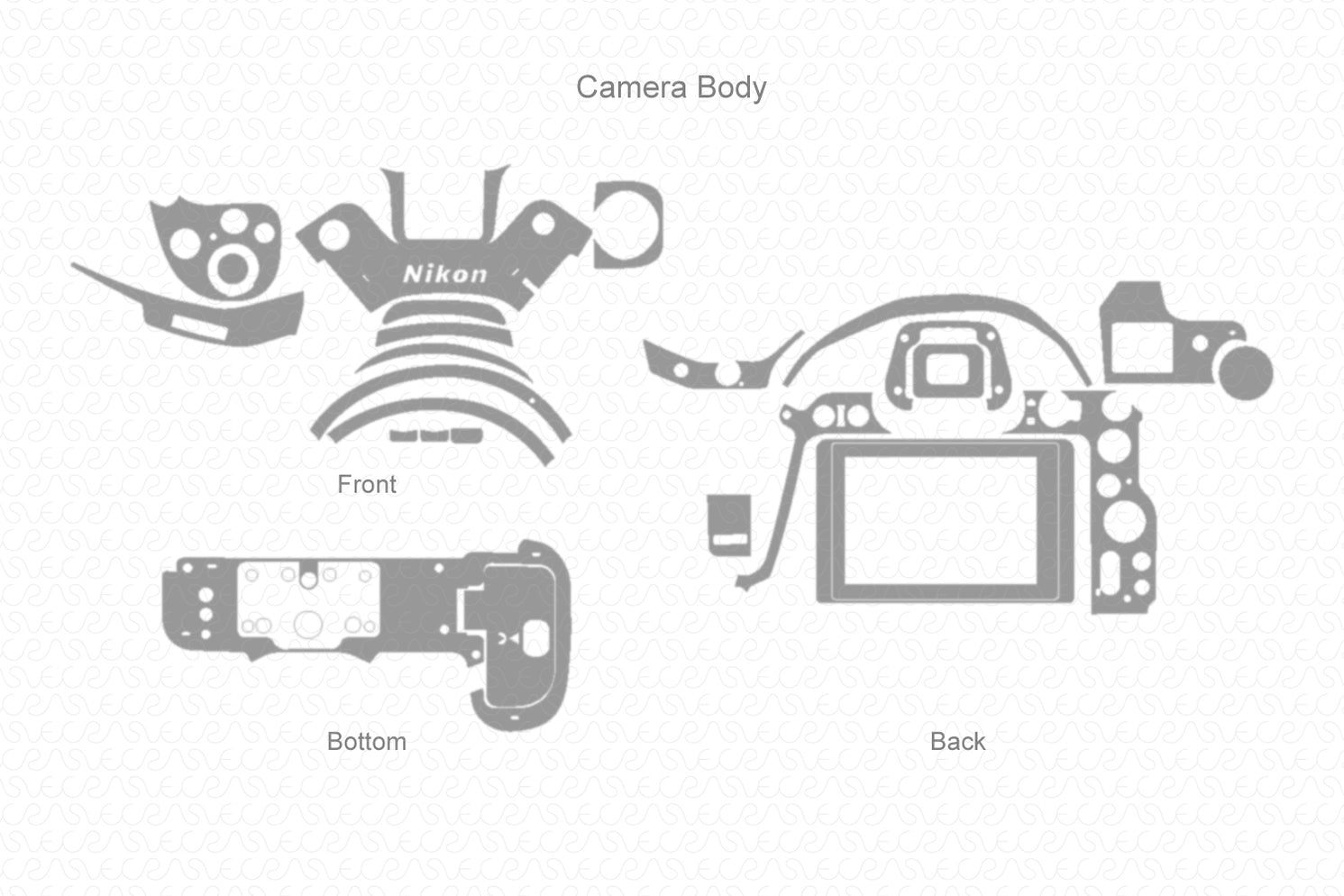 Nikon Z6 Mirrorless Digital Camera (2018) Skin CutFile Vector Template ...