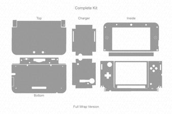 Nintendo 3ds XL Skin CutFile Vector Template Full Wrap SVG — VecRas