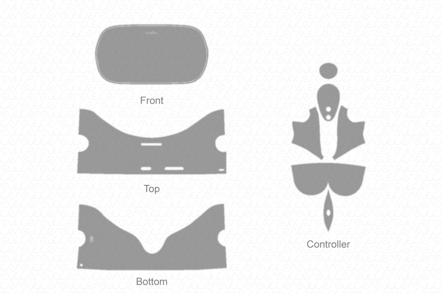 Vinyl Ready Vector Cut File Templates for Headset Skins in Ai, PLT, EPS ...